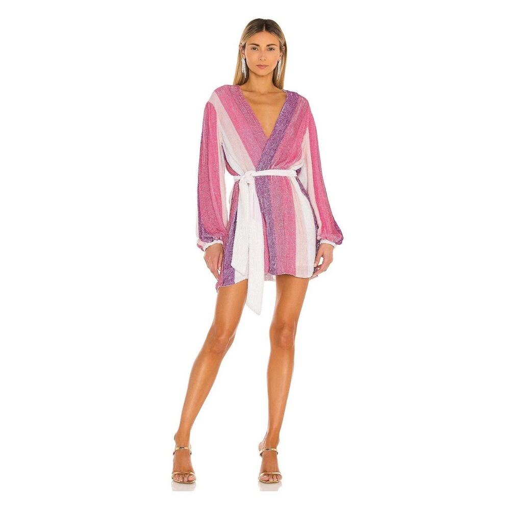 Retrofete Gabrielle Dress In Multi Pink Stripe Revolv… - Gem